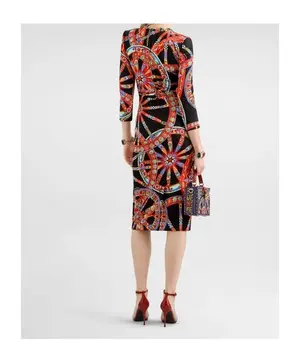 Dolce & Gabbana Carretto-printed Charmeuse Dress