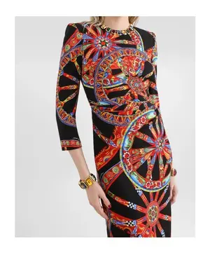 Dolce & Gabbana Carretto-printed Charmeuse Dress