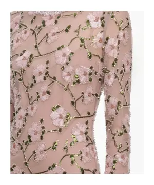 SELF-PORTRAIT Floral Sequin Maxi Dress