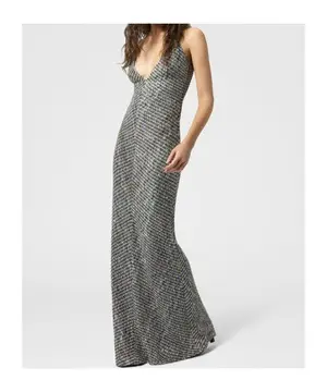 Missoni Long Dress With Sequins And Open Back