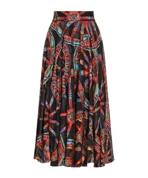 Dolce & Gabbana Carretto-print Devoré Twill Circle Skirt
