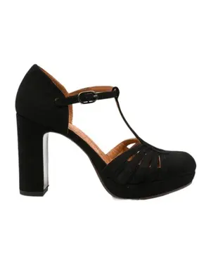Chie Mihara Openwork High Heels - Black
