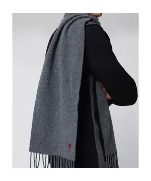 AMI Paris Tasseled Scarf