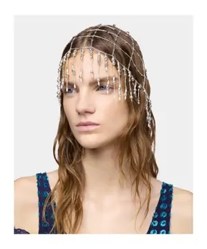 Rabanne Embellished Fringed Headpiece