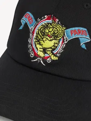 Kenzo Jumping Tiger' Embroidered Cap In Cotton