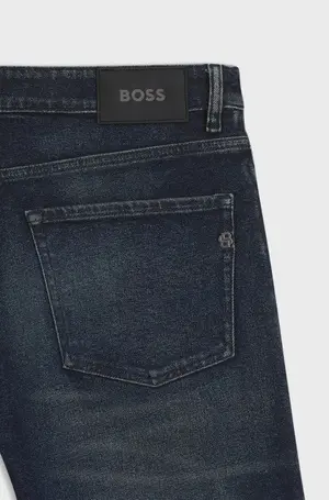 Hugo Boss Faded Whiskered Jeans
