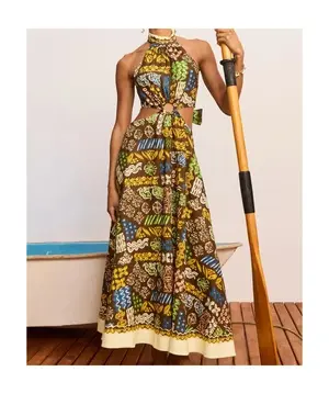 ALEMAIS Halter Neck Dress