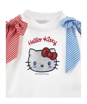 Monnalisa X Hello Kitty Graphic-print Tracksuit With Bow Detail
