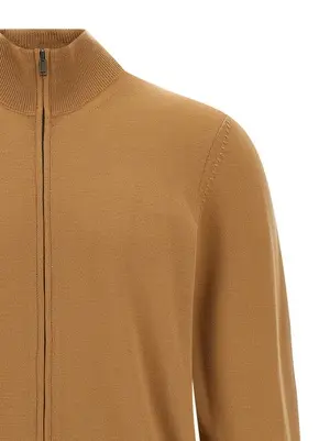 Hugo Boss Shaved Knit Zip Cardigan