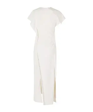 Victoria Beckham Drape-detail Midi Dress