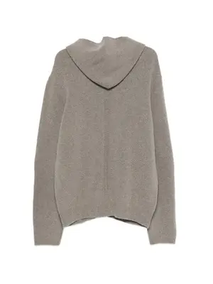 Rick Owens Zip-up Hoodie With Ribbed Details