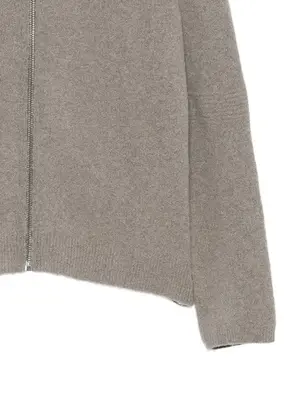 Rick Owens Zip-up Hoodie With Ribbed Details