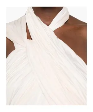 Balmain Draped Asymmetric Hem Mini Dress