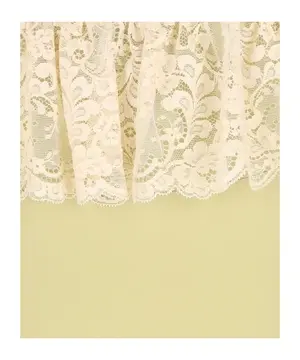 Chloé Sleeveless Maxi Dress With Lace Trim And Draped Tie Detail