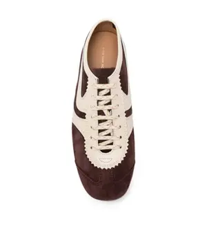 Dries Van Noten Suede Panel Round Toe Lace-up Sneakers