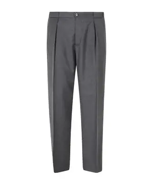 BRIGLIA 1949 Button-detail Casual Trousers - Black