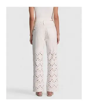 ALICEOLIVIA Alice + Olivia Laser-cut Straight-leg Jeans