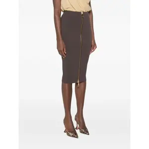 Elisabetta Franchi Front-zip Pencil Midi Skirt