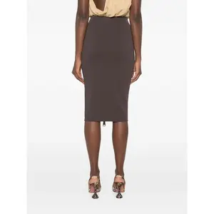 Elisabetta Franchi Front-zip Pencil Midi Skirt