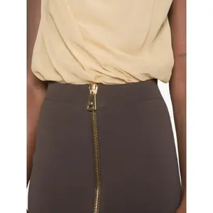 Elisabetta Franchi Front-zip Pencil Midi Skirt