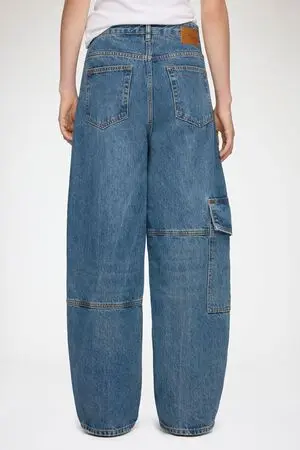 GANNI Audri Lace Jeans In Rigid Denim