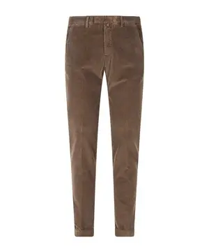 BRIGLIA 1949 Corduroy Trousers With Belt Loops