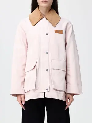 GANNI Collared Long-sleeve Casual Jacket - Nude