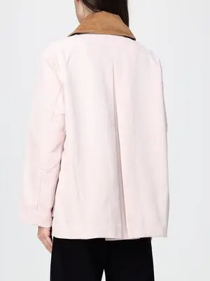 GANNI Collared Long-sleeve Casual Jacket - Nude