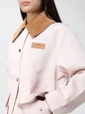 GANNI Collared Long-sleeve Casual Jacket - Nude