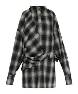 IRO PARIS Plaid Dress - Dark Grey
