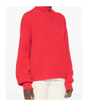 Malo Ribbed-knit Half-zip Sweater