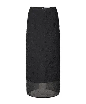 Cecilie Bahnsen Back Slit Midi Skirt - Black