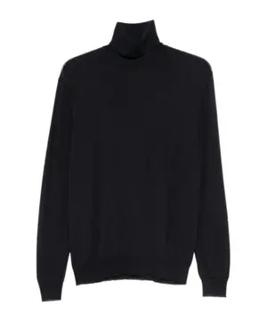 Malo Long-sleeve High-neck Top - Black