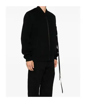 ANN DEMEULEMEESTER Dries Ribbed-trim Zip-up Bomber Jacket