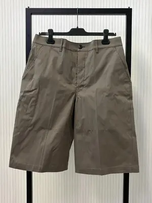 Rick Owens Fw26 Tower Work Shorts In Dust Heavy Poplin - Taupe