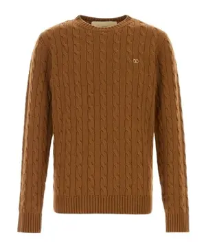 Valentino Garavani Vlogo Plaque Cable-knit Jumper - No