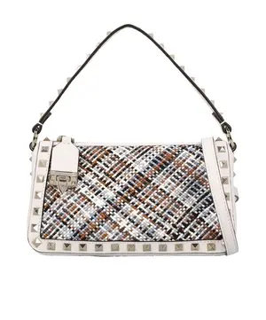 Valentino Garavani Studded Shoulder Bag - White