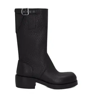 Dries Van Noten Leather Biker Boots - Black
