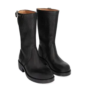 Dries Van Noten Leather Biker Boots