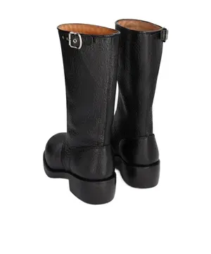 Dries Van Noten Leather Biker Boots