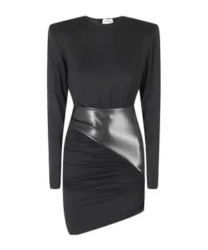 Andamane Draped Mini Dress - Black