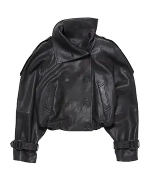 Acne Studios Double Breasted Leather Jacket