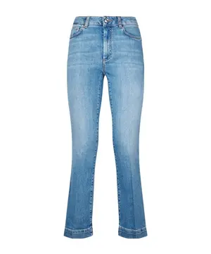 Sportmax Cropped Denim Jeans With Button Fly