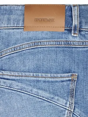 Sportmax Cropped Denim Jeans With Button Fly