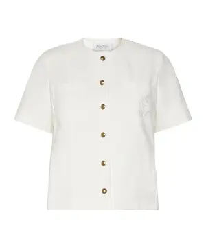 Max Mara Crew Neck Jacket - White