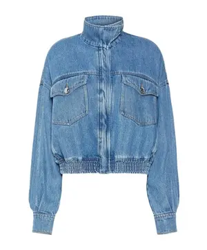 Sportmax High-neck Long-sleeved Casual Jacket - Blue