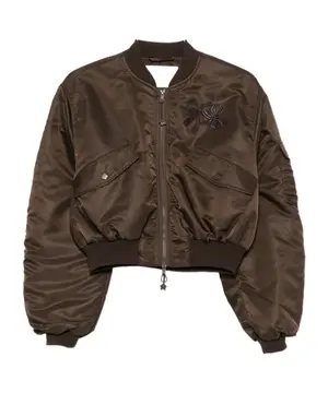 Cecilie Bahnsen Long-sleeve Bomber Jacket - Brown