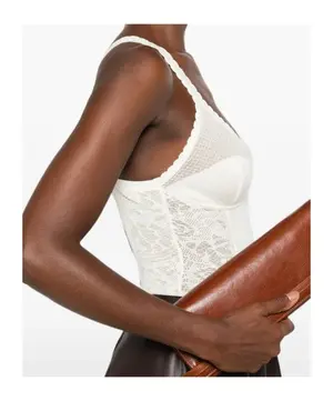 Elisabetta Franchi Lace-panelled V-neck Sleeveless Top