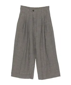 ZIGGY CHEN Check-pattern Trousers - Grey