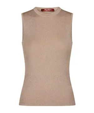 Max Mara Sante Ribbed Knit Top - Nude